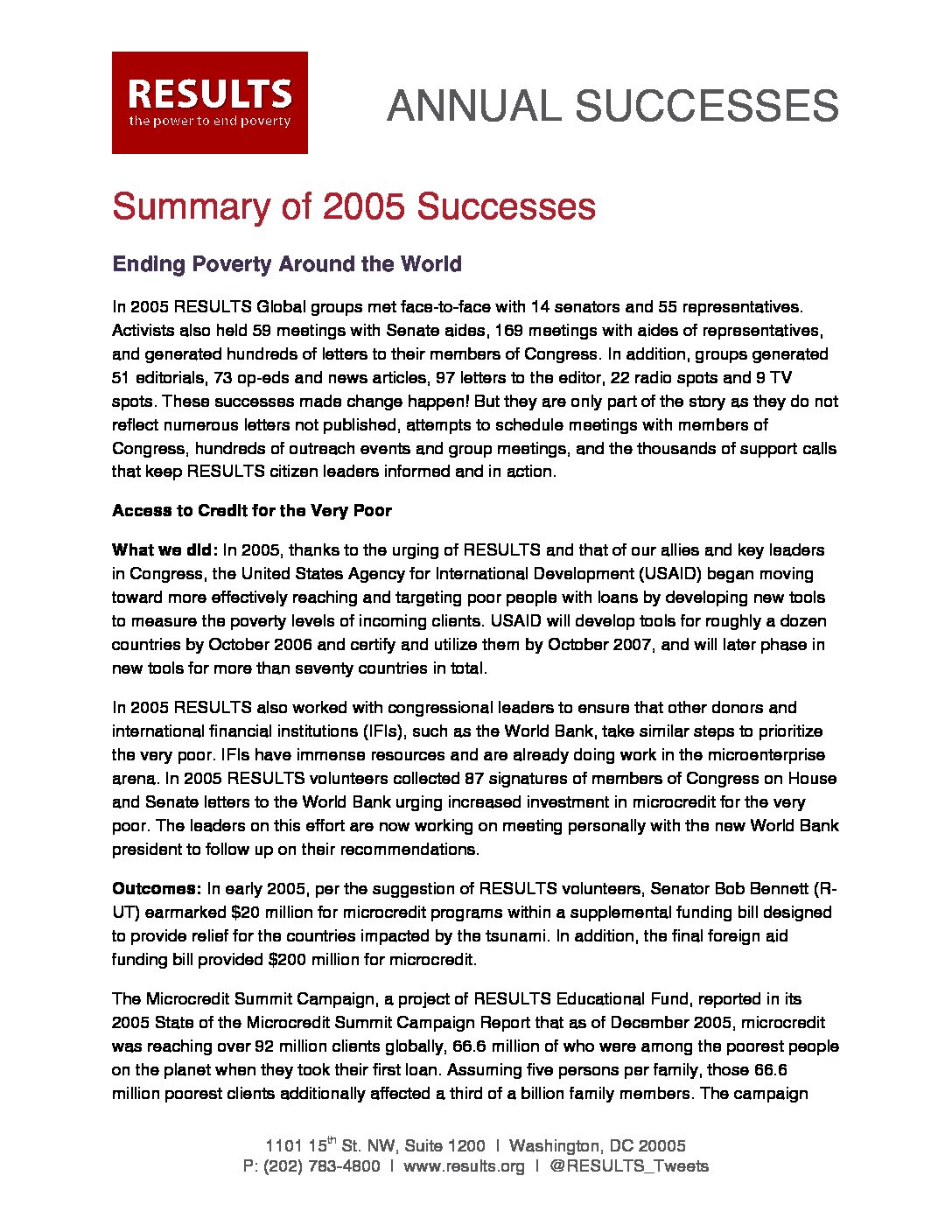 Our Impact - RESULTS